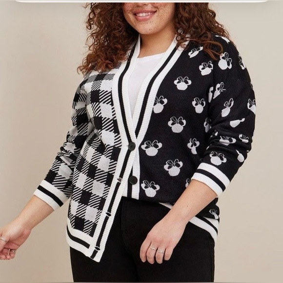 Disney | Sweaters | Disney Black And White Womens Cardigan | Poshmark